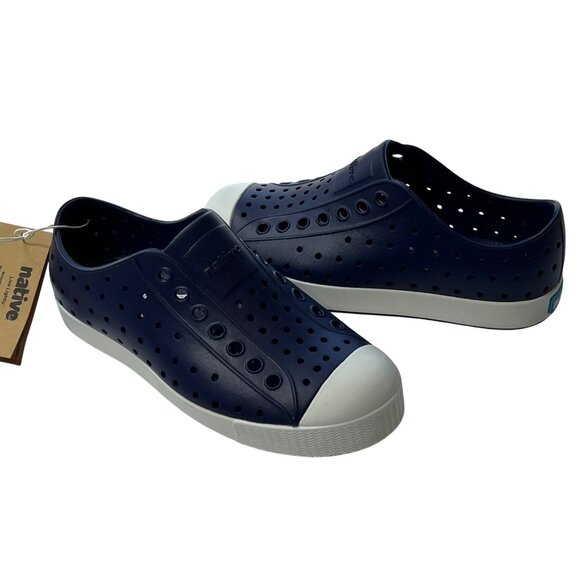 Native | Shoes | Native Jefferson Shoes Regatta Blue Shell White Child ...
